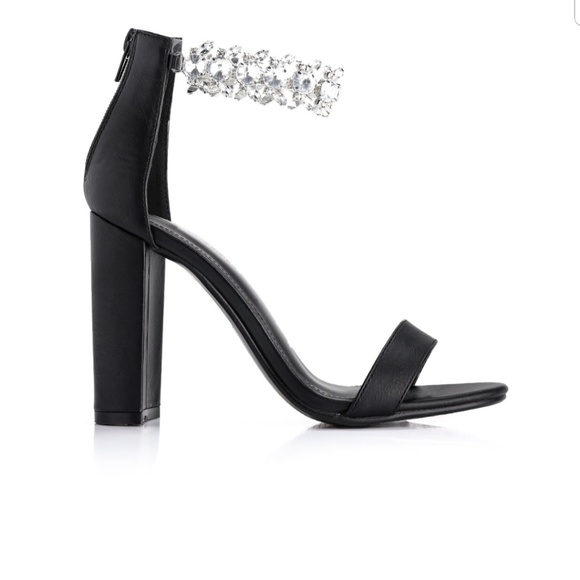 Fashion Nova | Shoes | Sexy Black Rhinestone Heel | Poshmark
